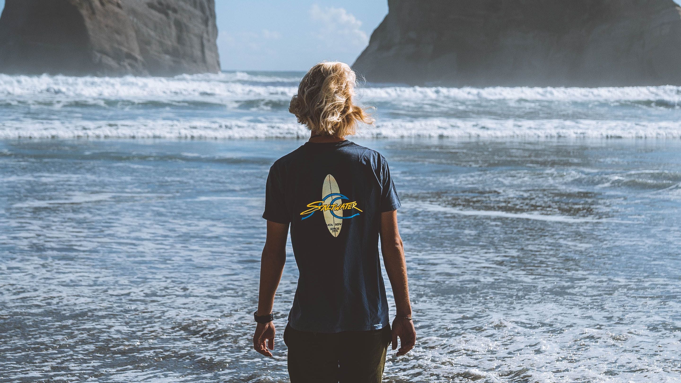 Saltwater Mens Tees – Designed in Whangamata | Saltwater Surf
