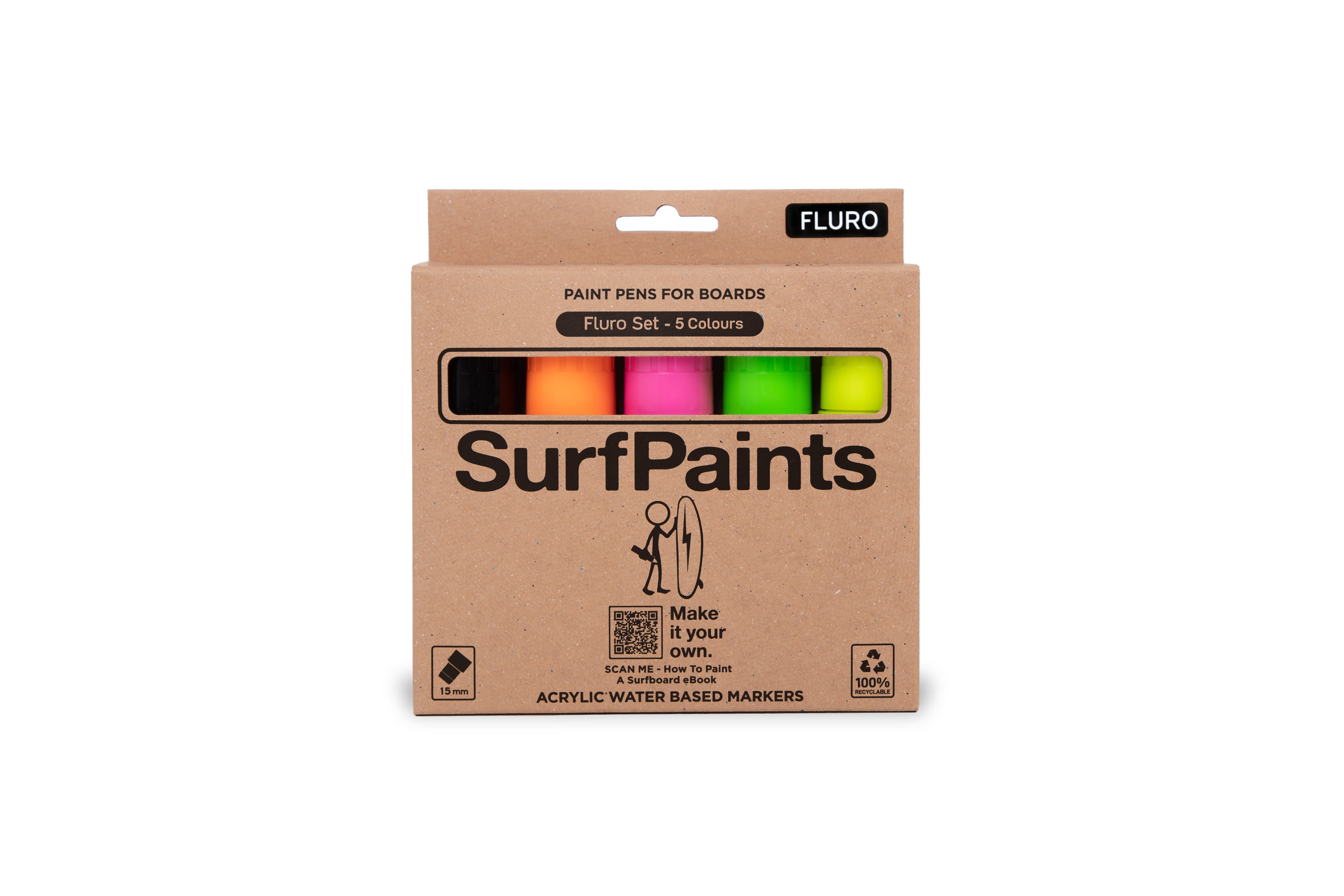 Saltwater Surf Shop - Surf Paints Fluro - Paint Pens For Surfboards