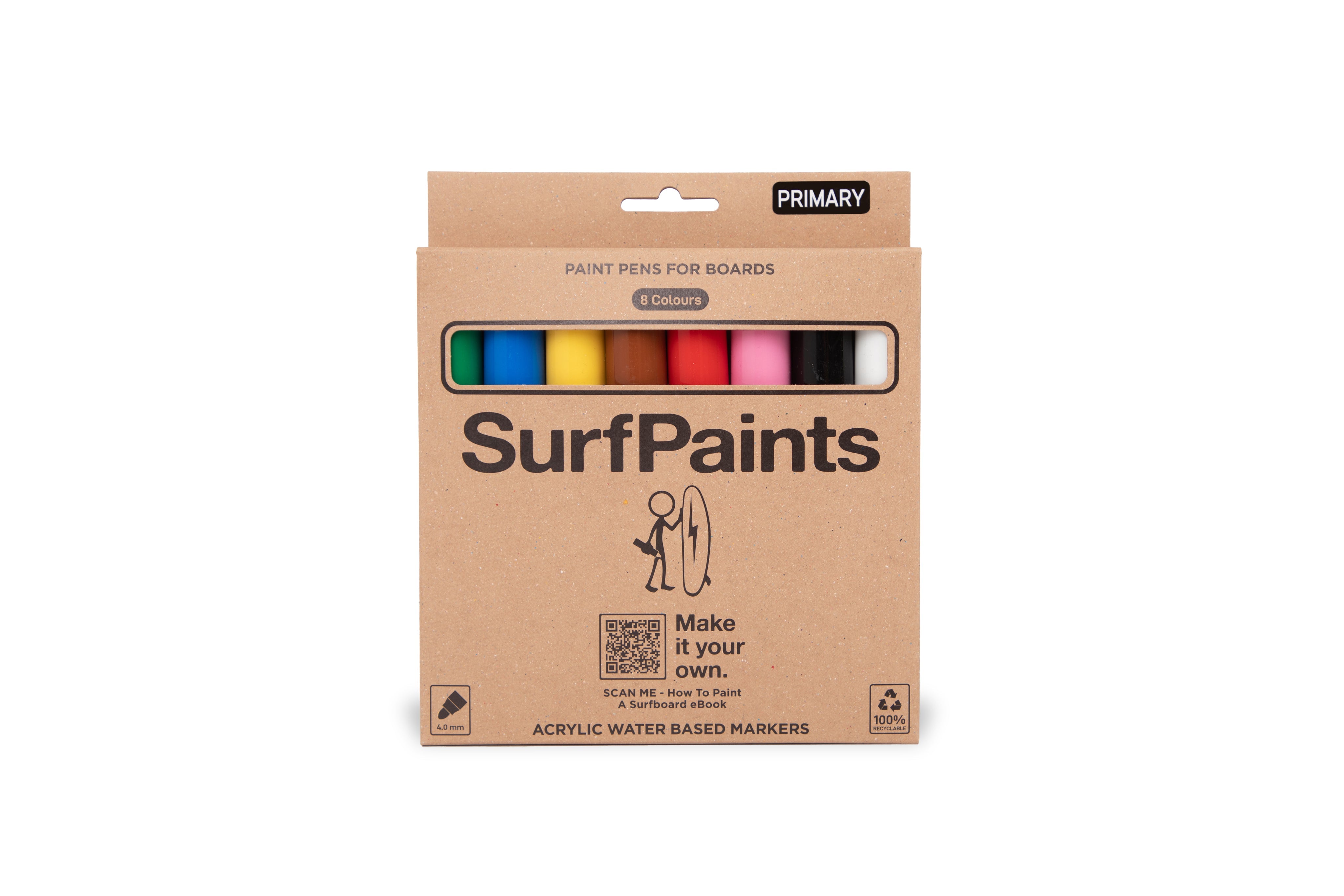 Saltwater Surf Shop - Surf Paints Primary - Paint Pens For Surfboards